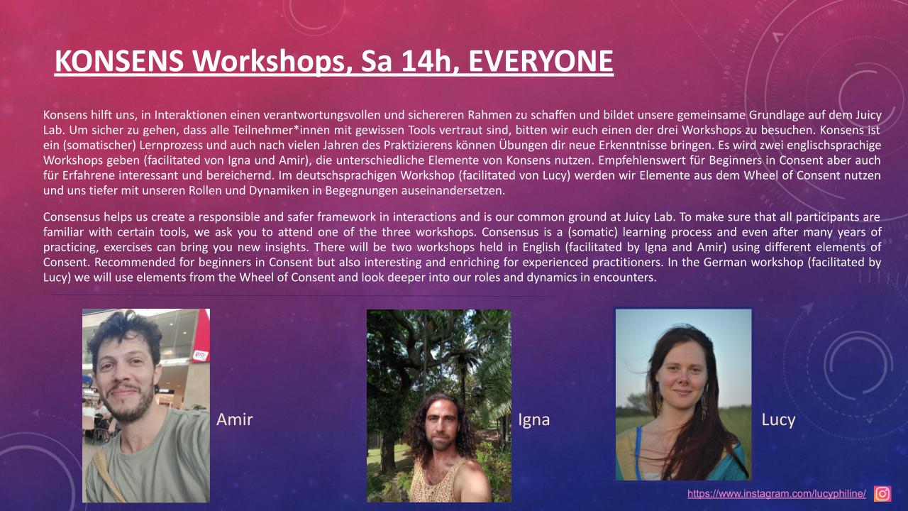 Programm – Juicy Lab